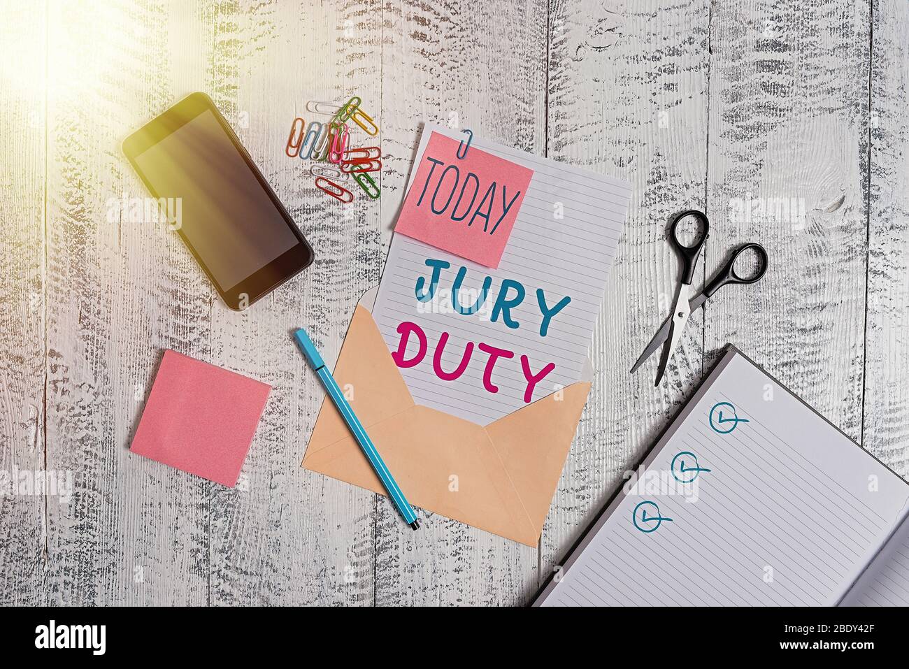 Text sign showing Jury Duty. Business photo showcasing obligation or a ...