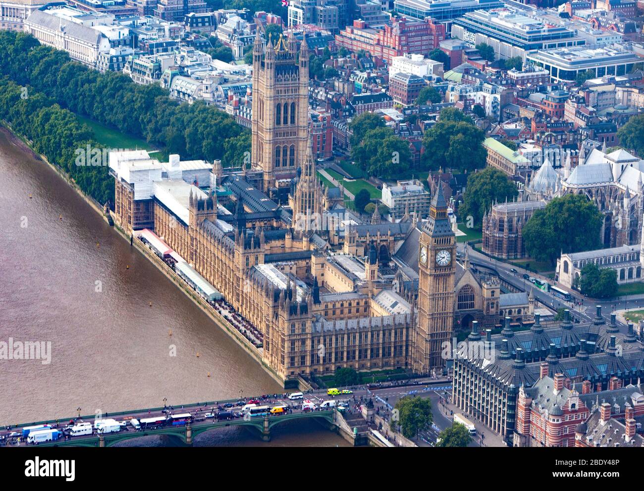 Aerial Of Westminster Palace London