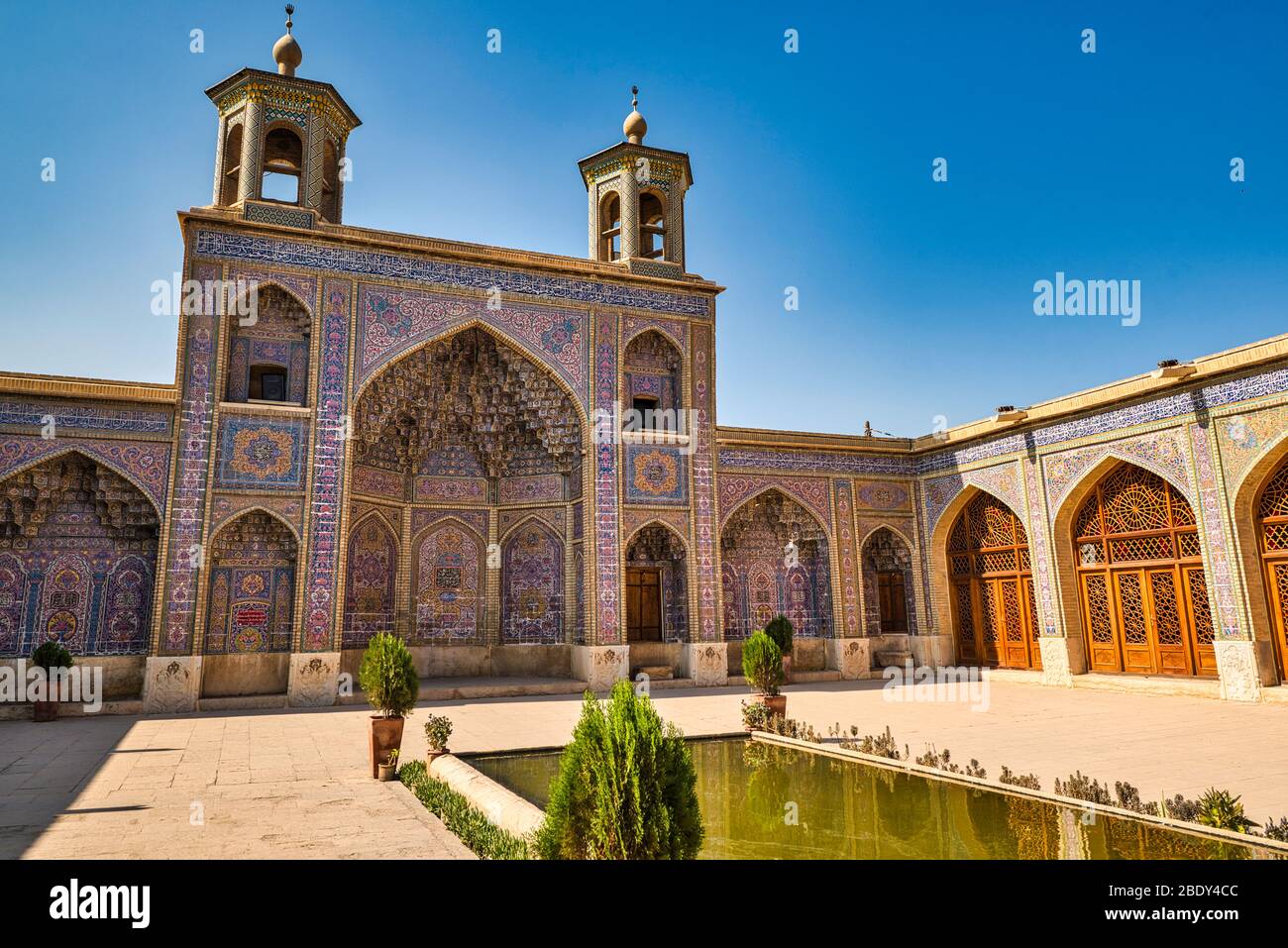 Nasir-ol-molk Mosque or Pink Mosque in Shiraz, Iran Stock Photo - Alamy