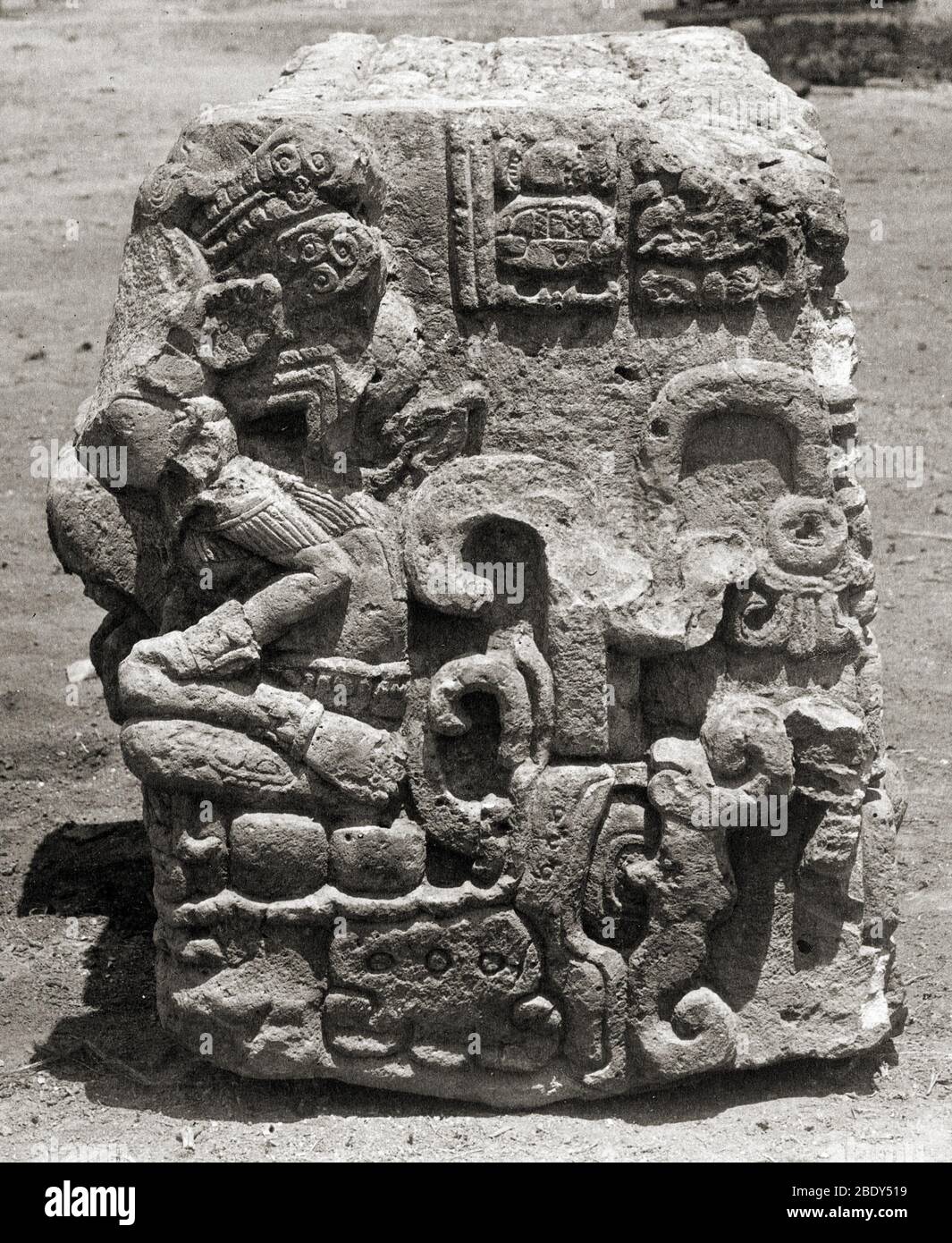 Maya Stela, Copan Stock Photo - Alamy