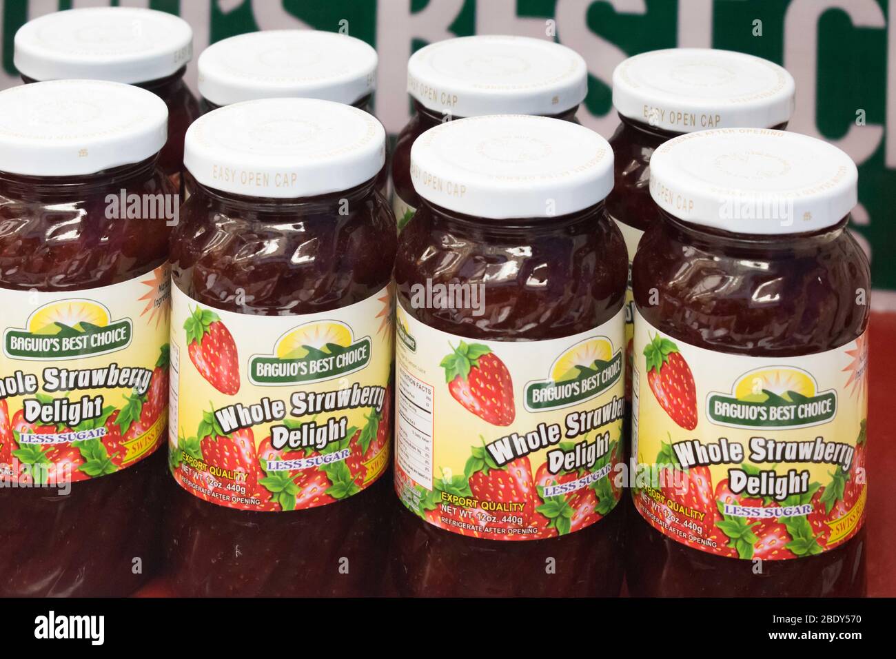 March 9,2019: Baguio City famous Strawberry jam jars for selling Stock ...
