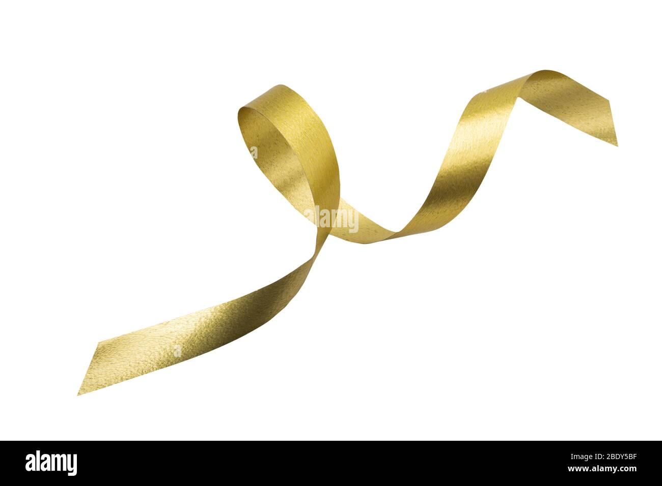 A golden ribbon isolated on a white background with clipping path Stock ...
