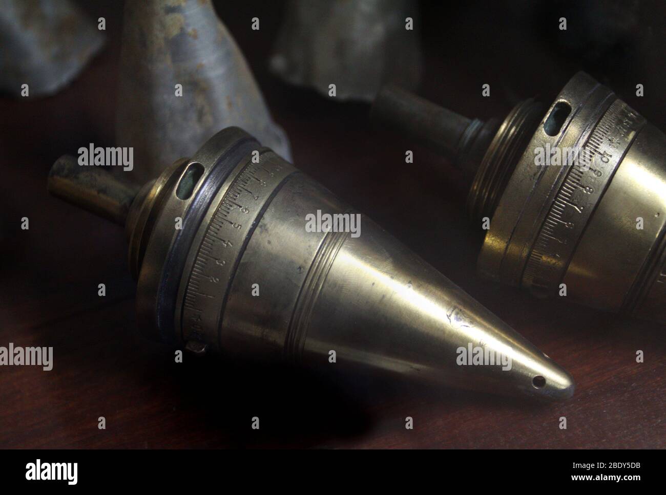 Cracow. Poland. Flak 75 mm caliber shell detonators. Artifacts from ...