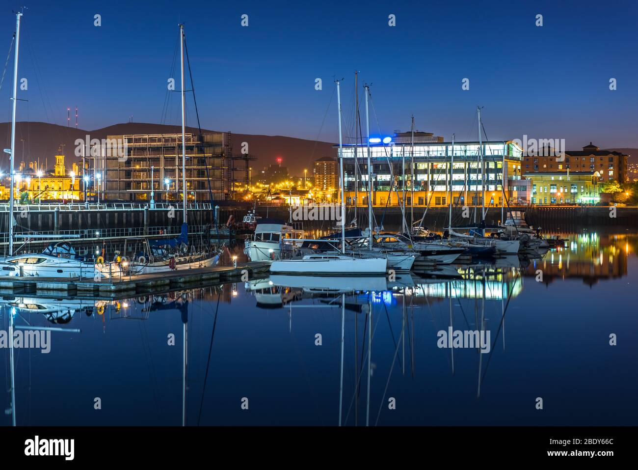 Belfast city at night, Northern Ireland, UK Stock Photo - Alamy