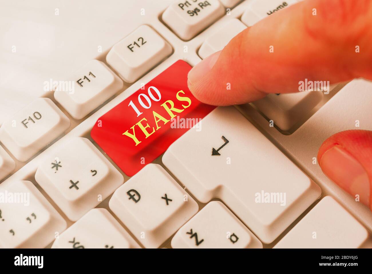 Conceptual hand writing showing 100 Years. Concept meaning Remembering ...