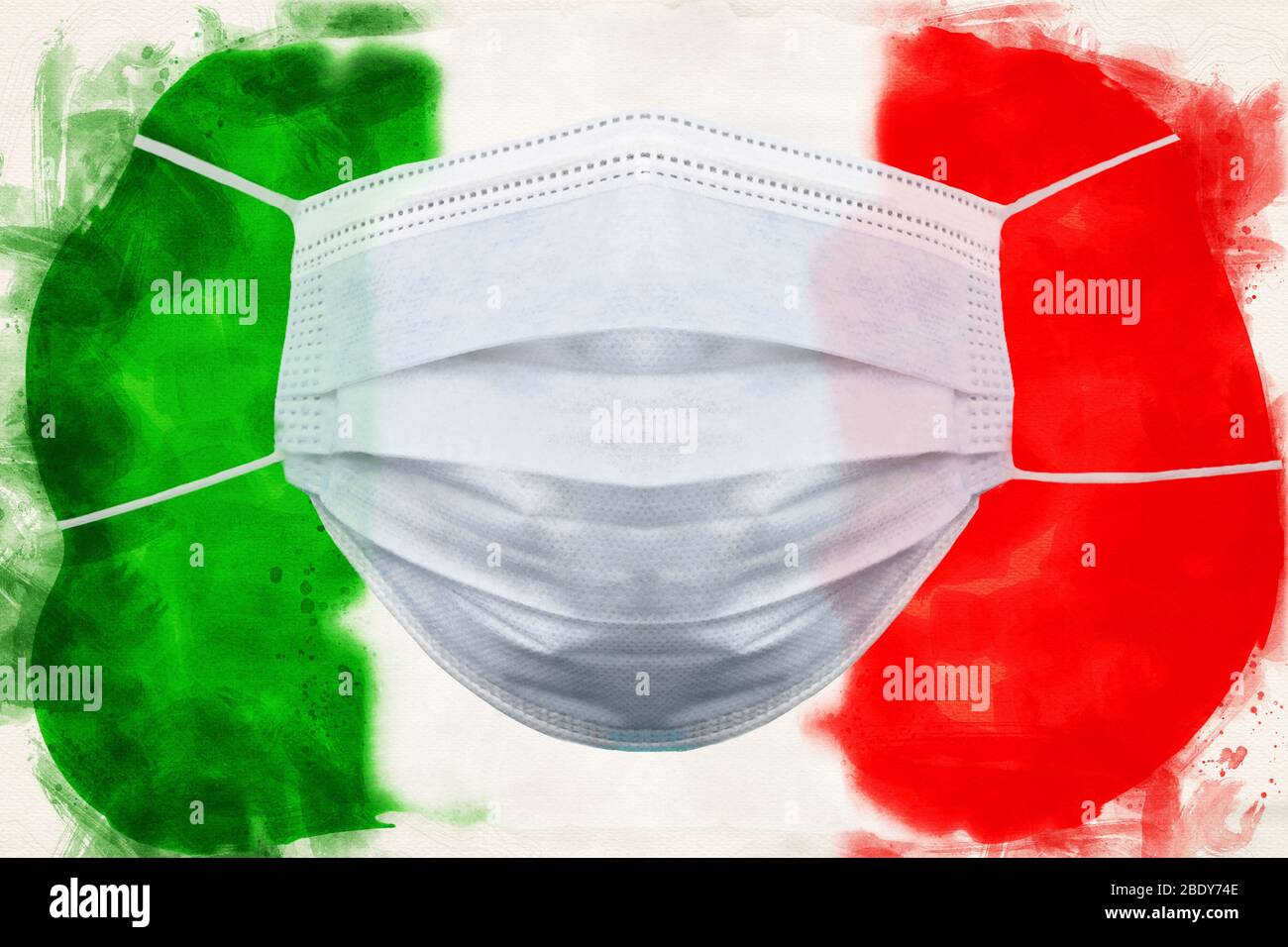Watercolor illustration italy flag hi-res stock photography and images ...