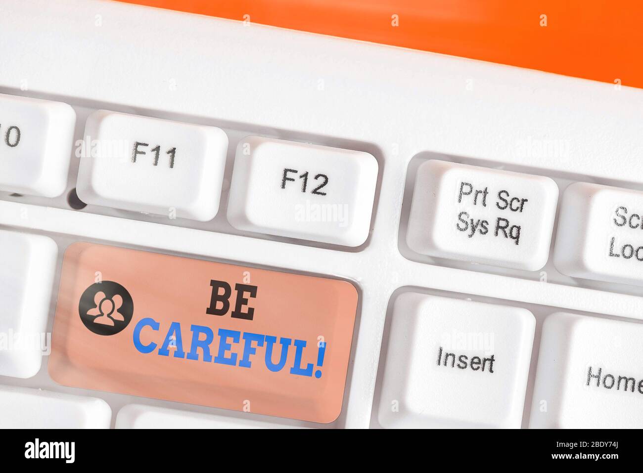 Conceptual hand writing showing Be Careful. Concept meaning making sure ...