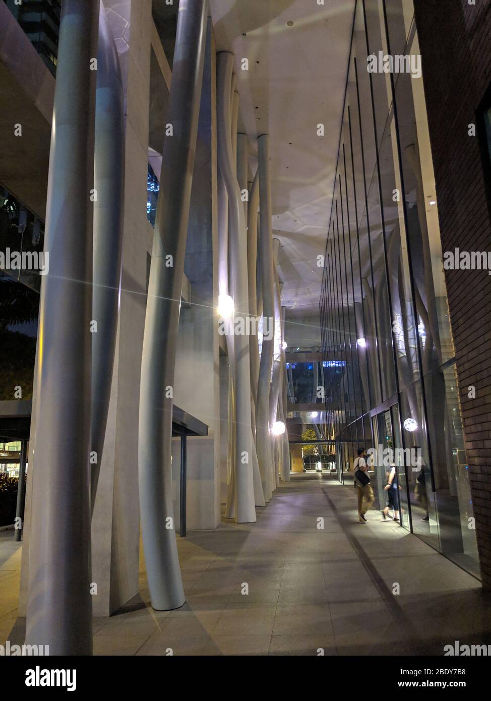 Modern architecture with tall steel columns in Singapore Stock Photo ...