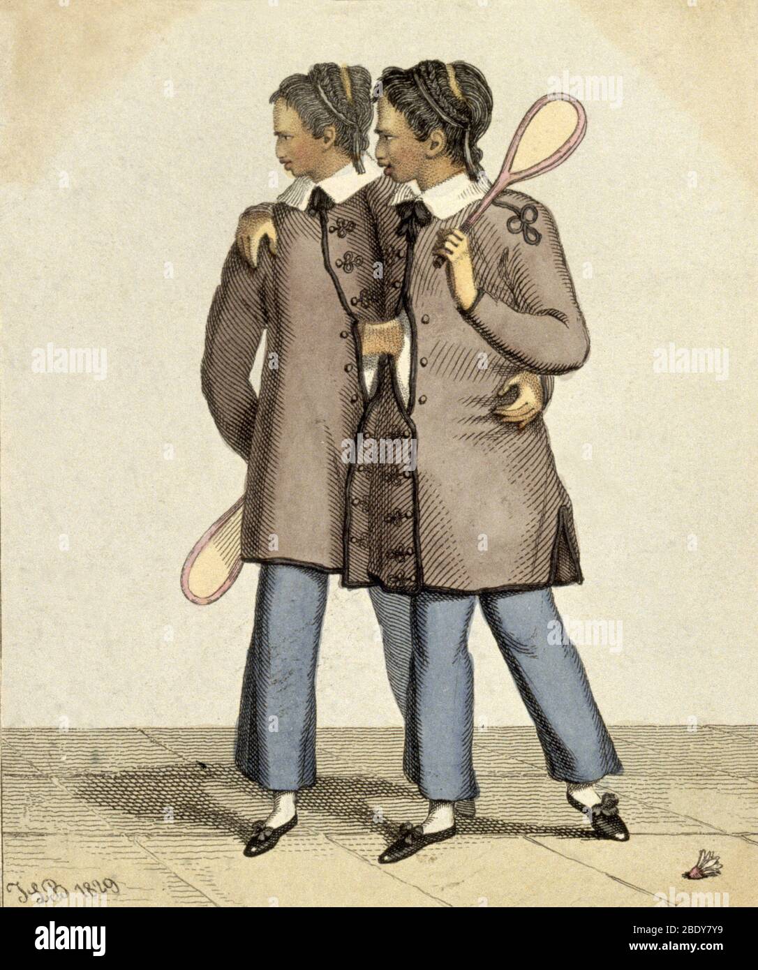 Chang and Eng, Siamese Twins Stock Photo - Alamy