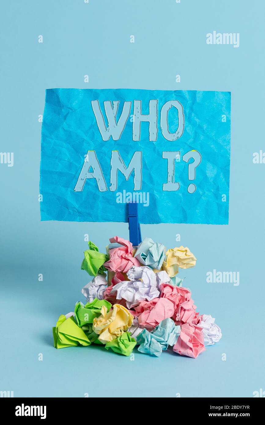 Conceptual hand writing showing Who Am I Question. Concept meaning ...