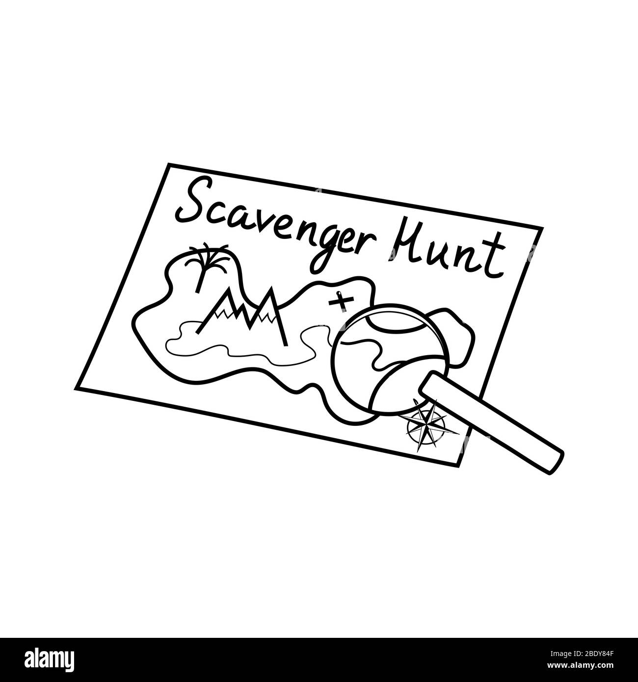 Scavenger Hunt Map Clip Art