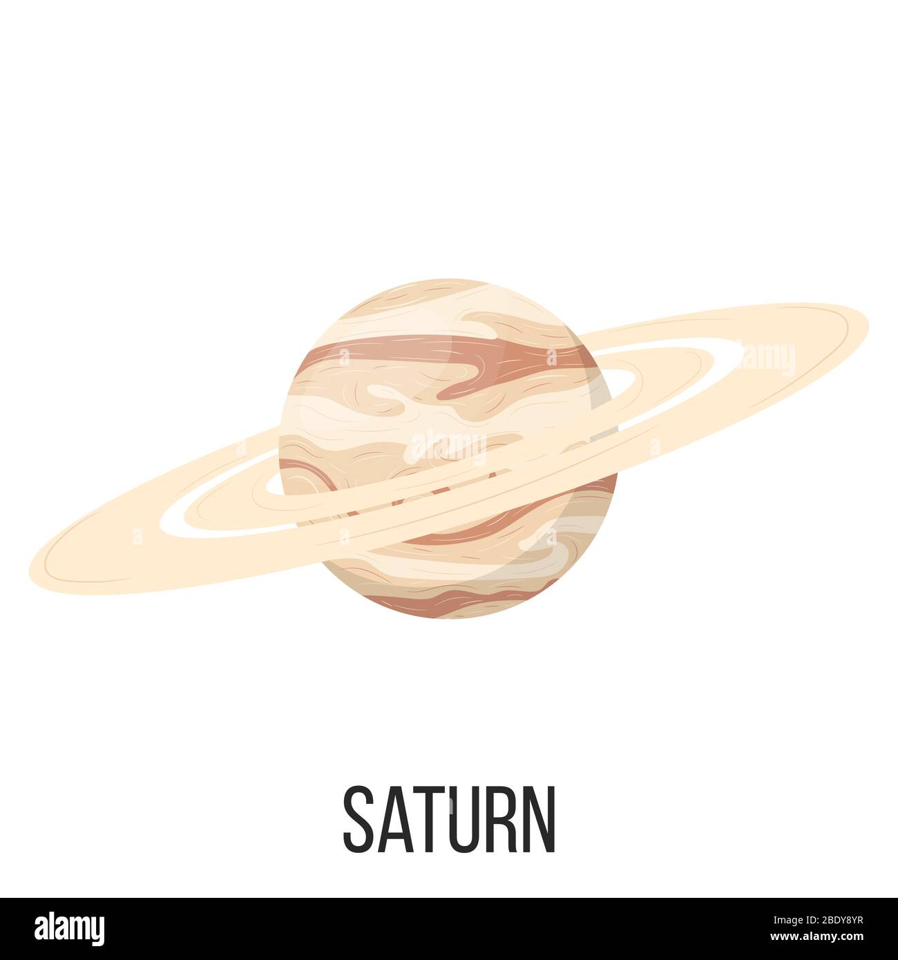 Saturn planet isolated on white background. Planet of solar system ...