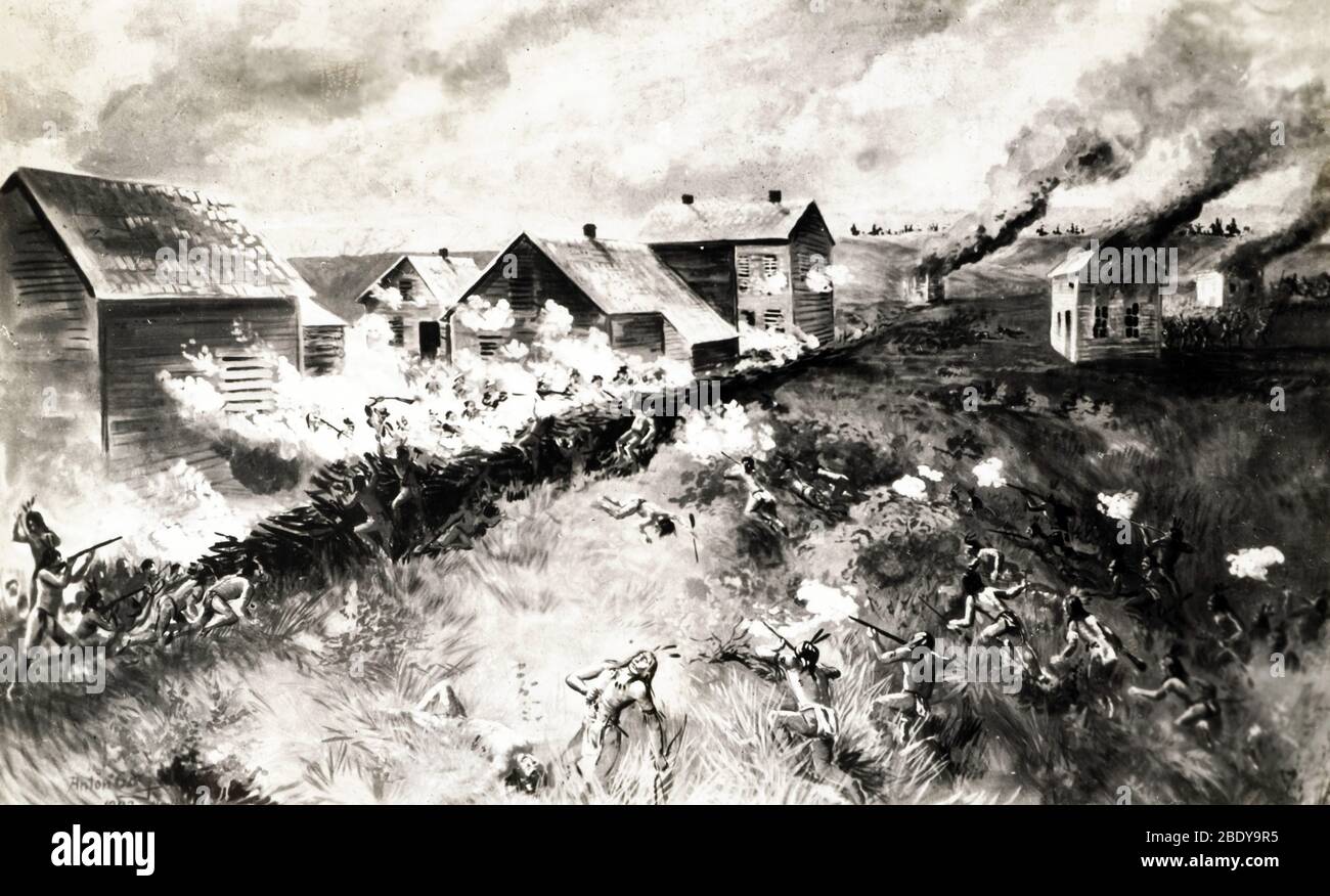 Dakota War of 1862, Siege of New Ulm Stock Photo - Alamy