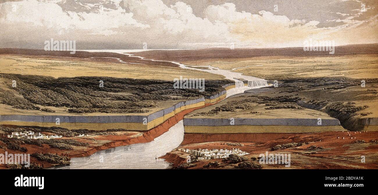 Niagara falls showing stratification hi-res stock photography and ...