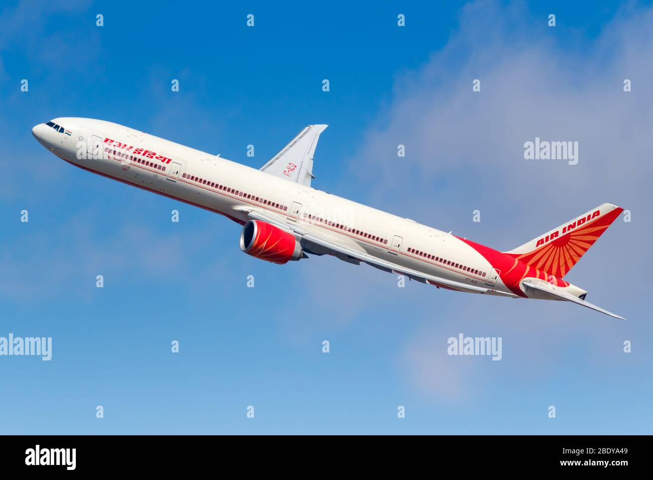 New York City, New York – March 1, 2020: Air India Boeing 777-300ER ...