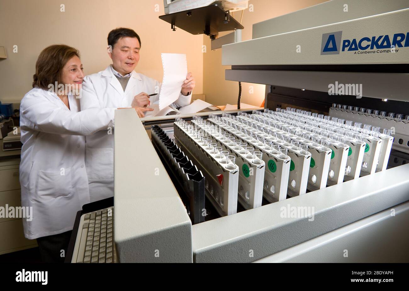 Evaluating Gamma Counter Data Stock Photo - Alamy