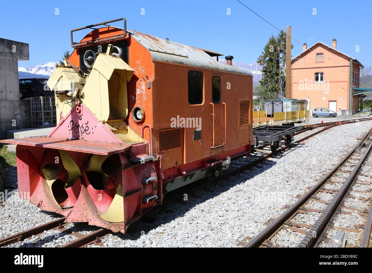 Orange locomotive hi-res stock photography and images - Alamy