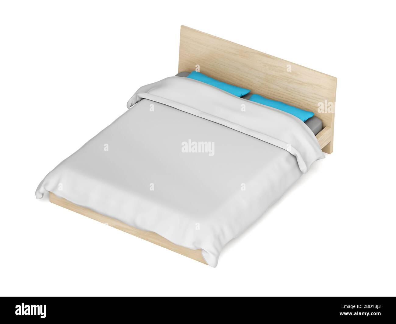 Comfort bed on white background Stock Photo - Alamy
