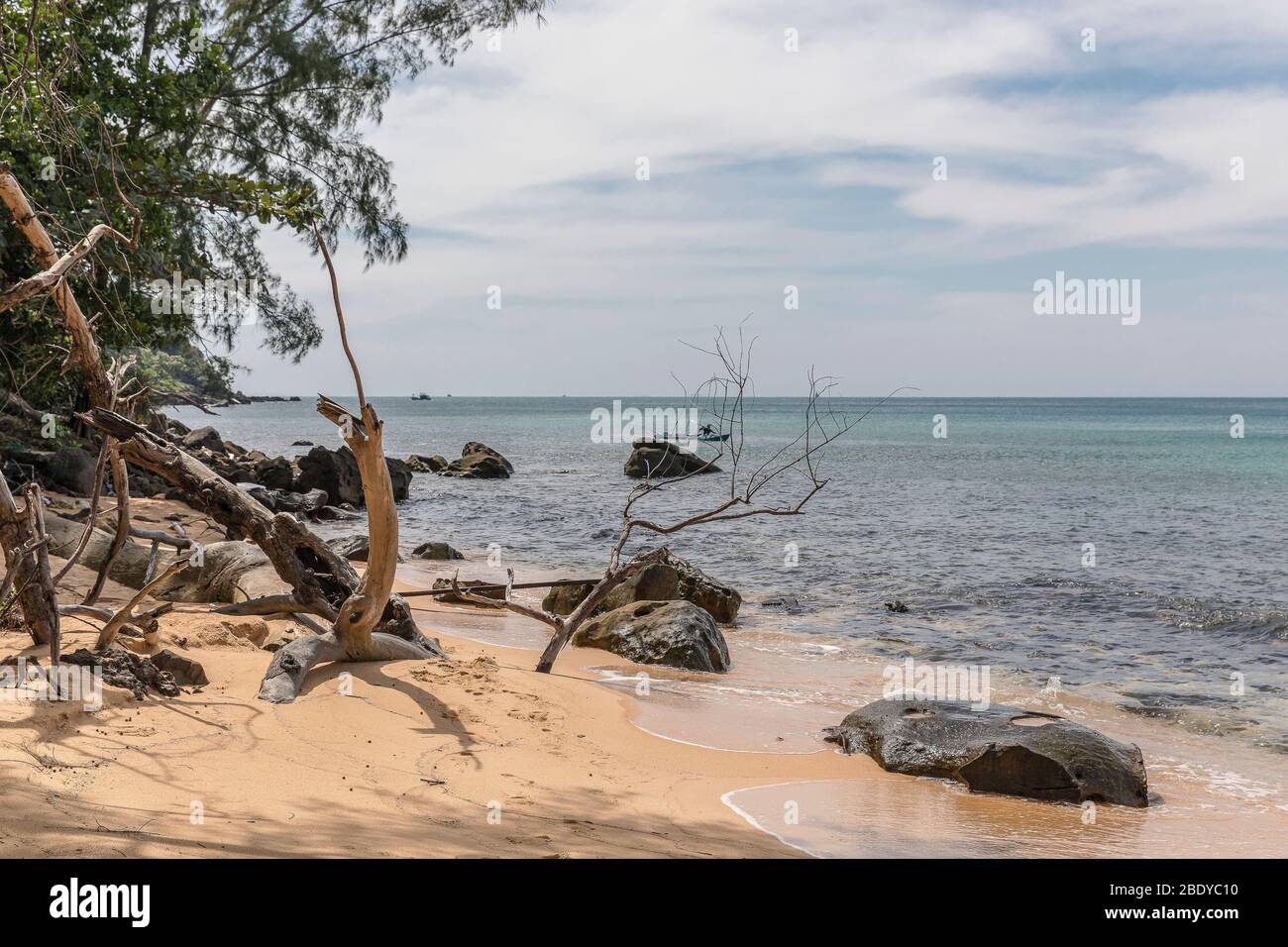 Sunset beach, koh rong samloem island, sihanoukville, Cambodia Stock ...
