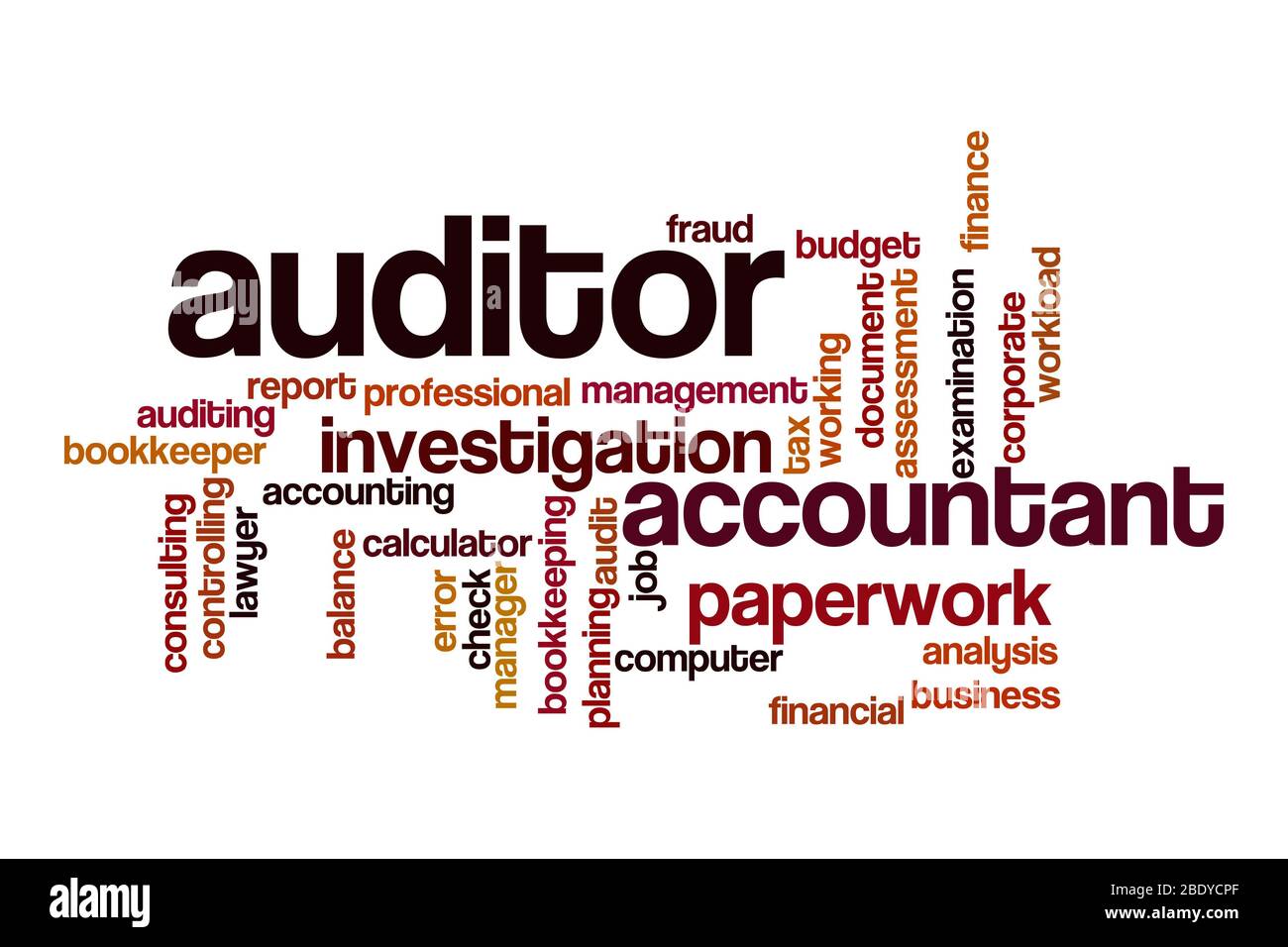 Auditor word cloud concept on white background Stock Photo - Alamy