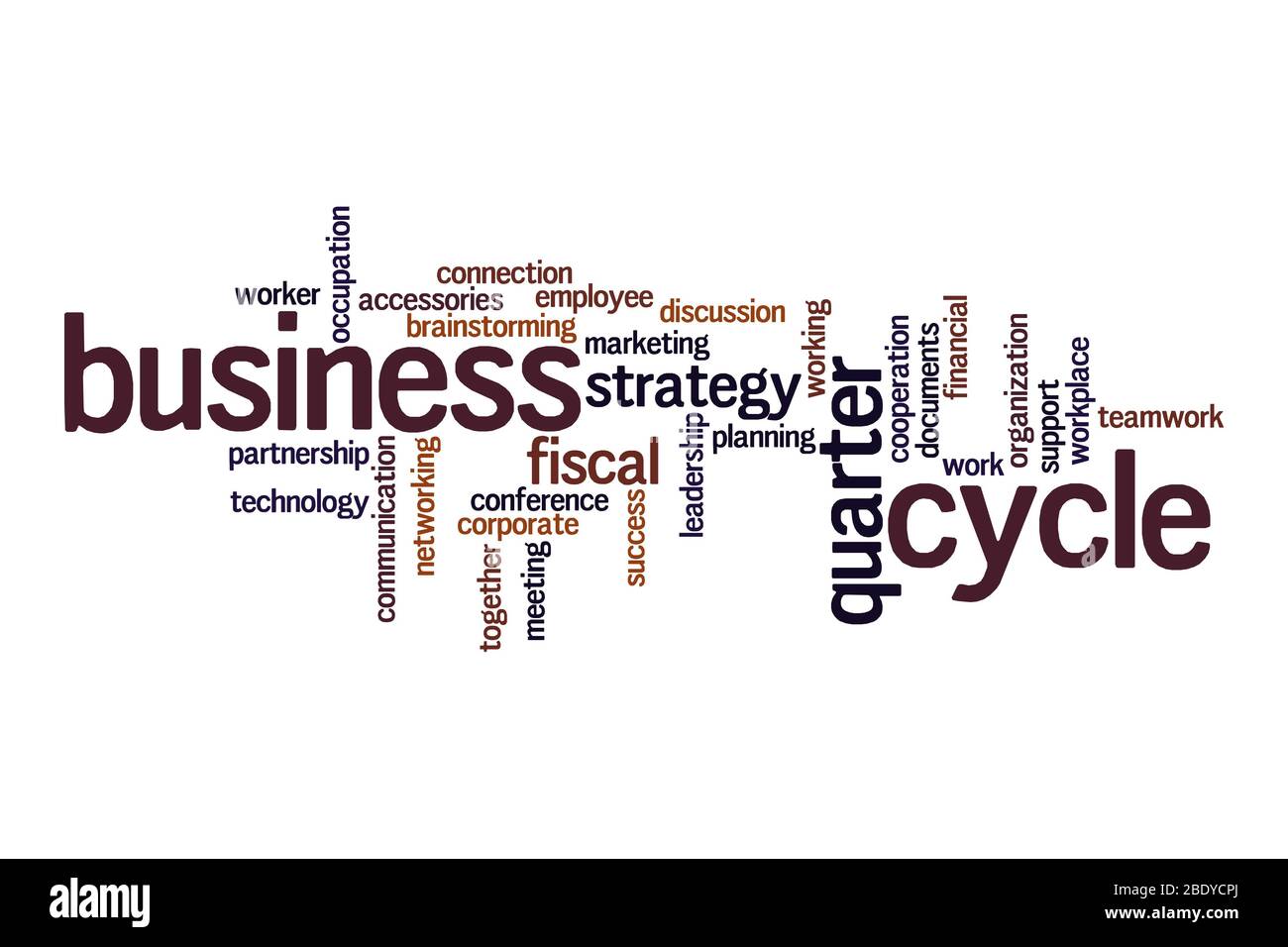 Business cycle word cloud concept on white background Stock Photo - Alamy