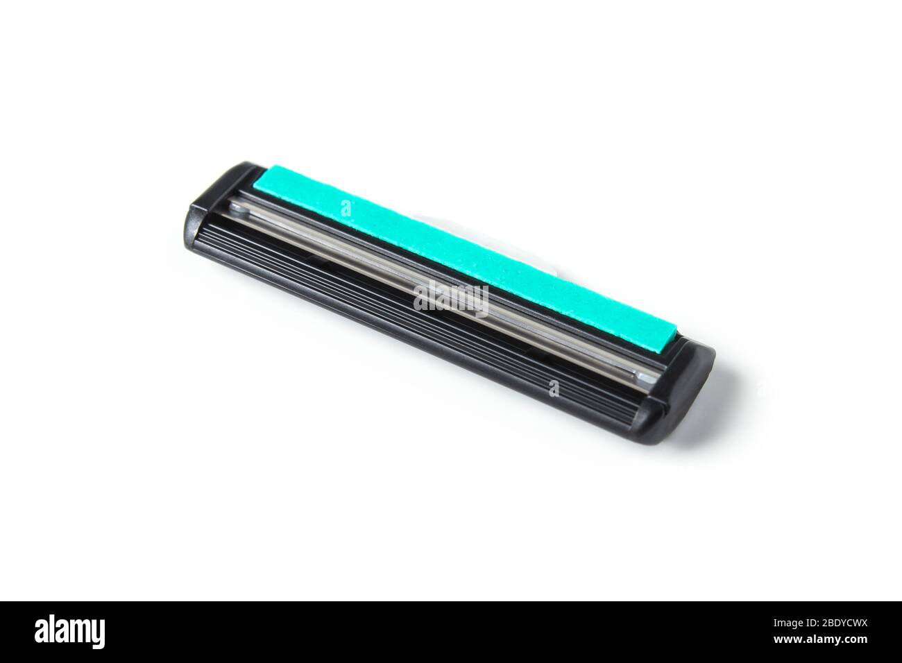 Shaver cartridge for a razor close-up isolated on a white background ...