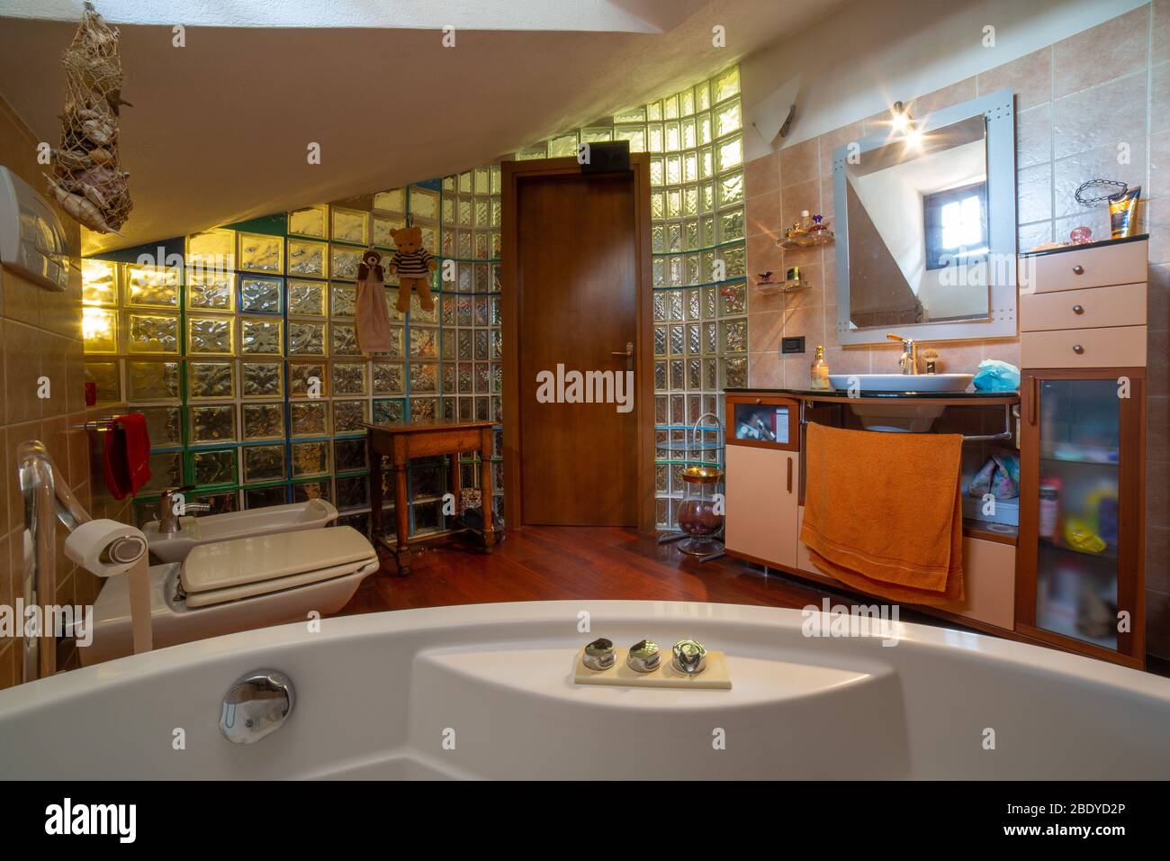 Indoor environment in an attic of a chalet Stock Photo - Alamy