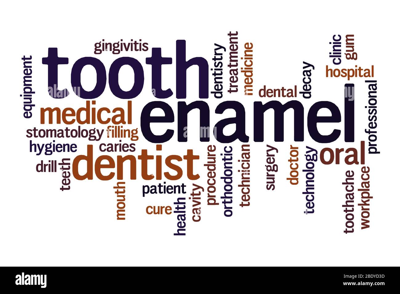 Tooth enamel word cloud concept on white background Stock Photo - Alamy