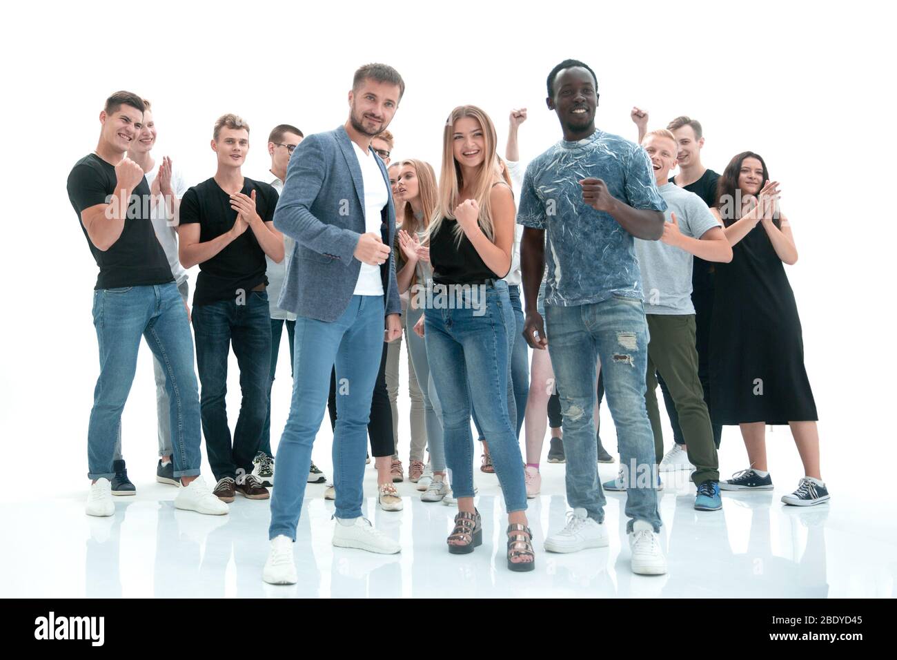 in full growth. a group of successful diverse young people Stock Photo ...