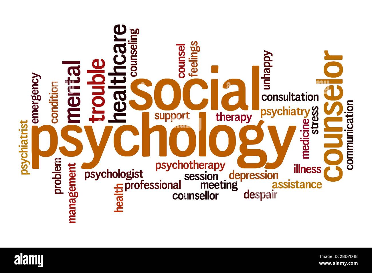 Social psychology word cloud concept on white background Stock Photo ...
