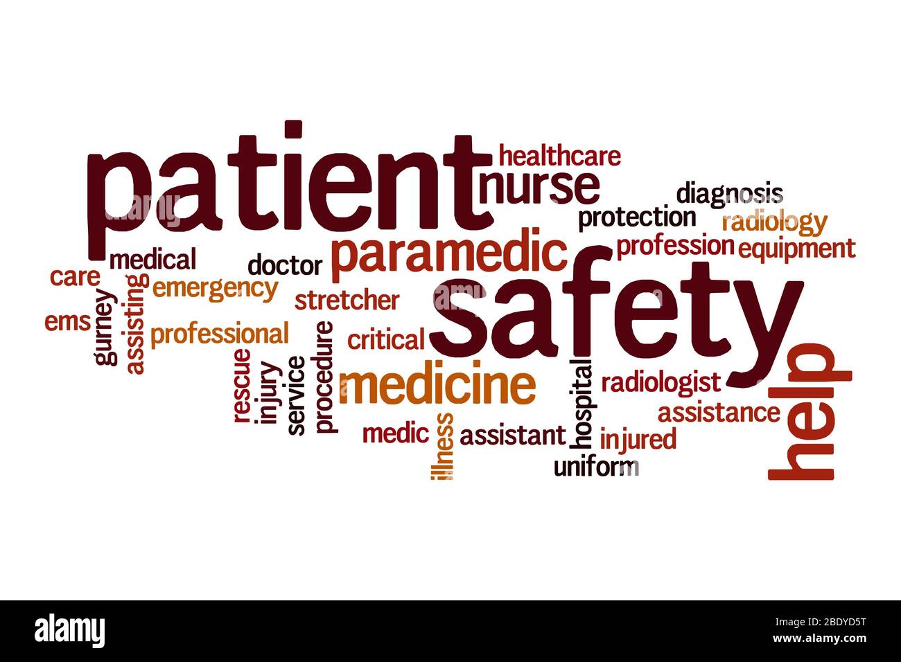 Patient safety word cloud concept on white background Stock Photo - Alamy