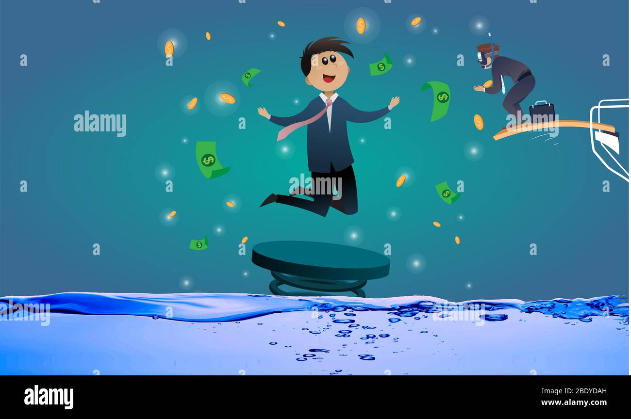 Happy people dog jumping Stock Vector Images - Alamy