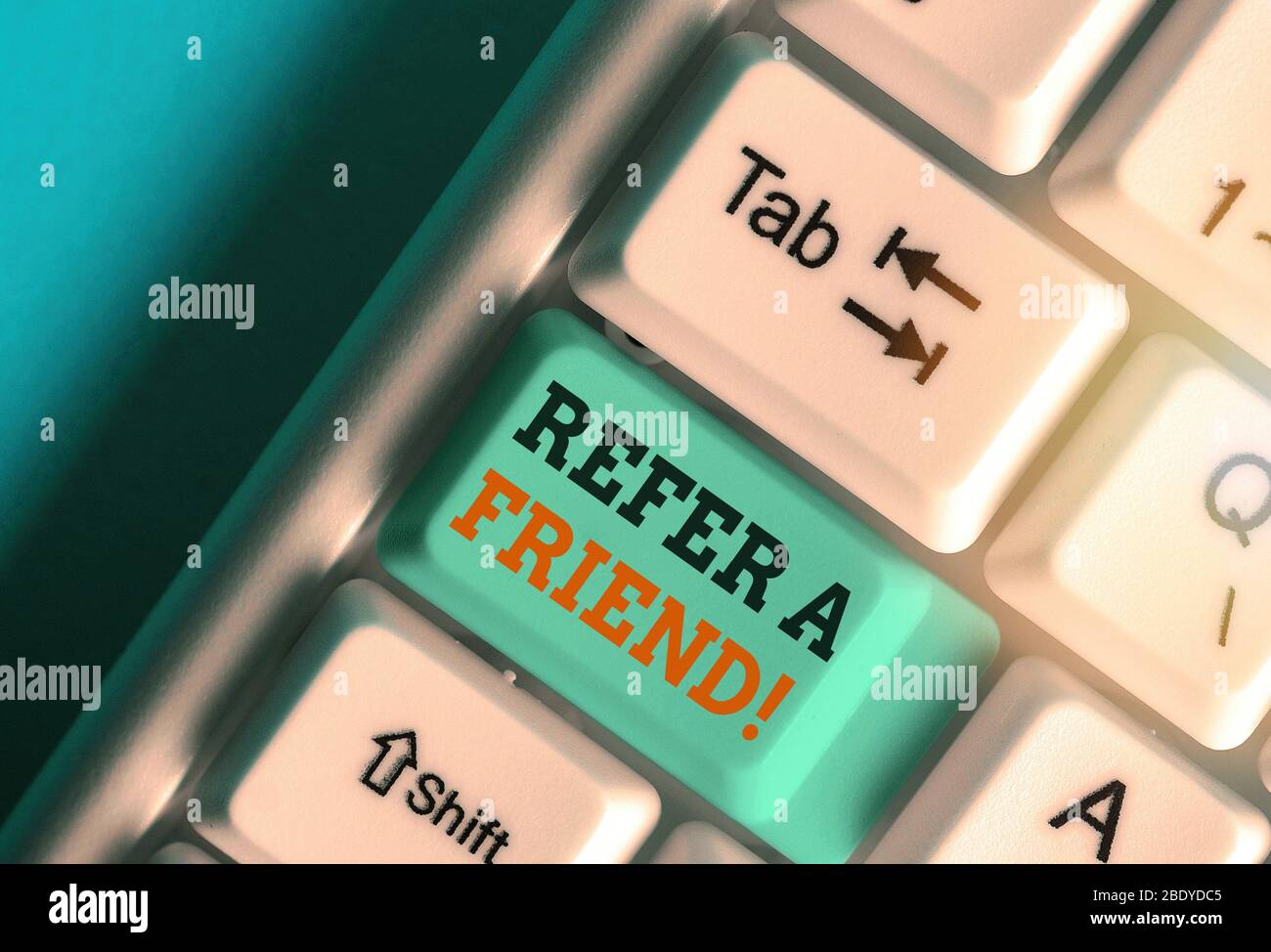 Handwriting text writing Refer A Friend. Conceptual photo direct ...