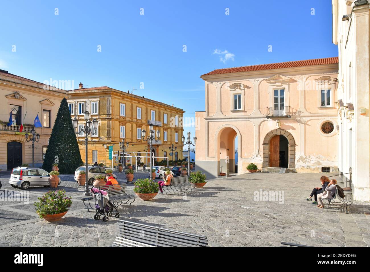 A narrow street between the houses of Marina della Lobra, a town in the ...