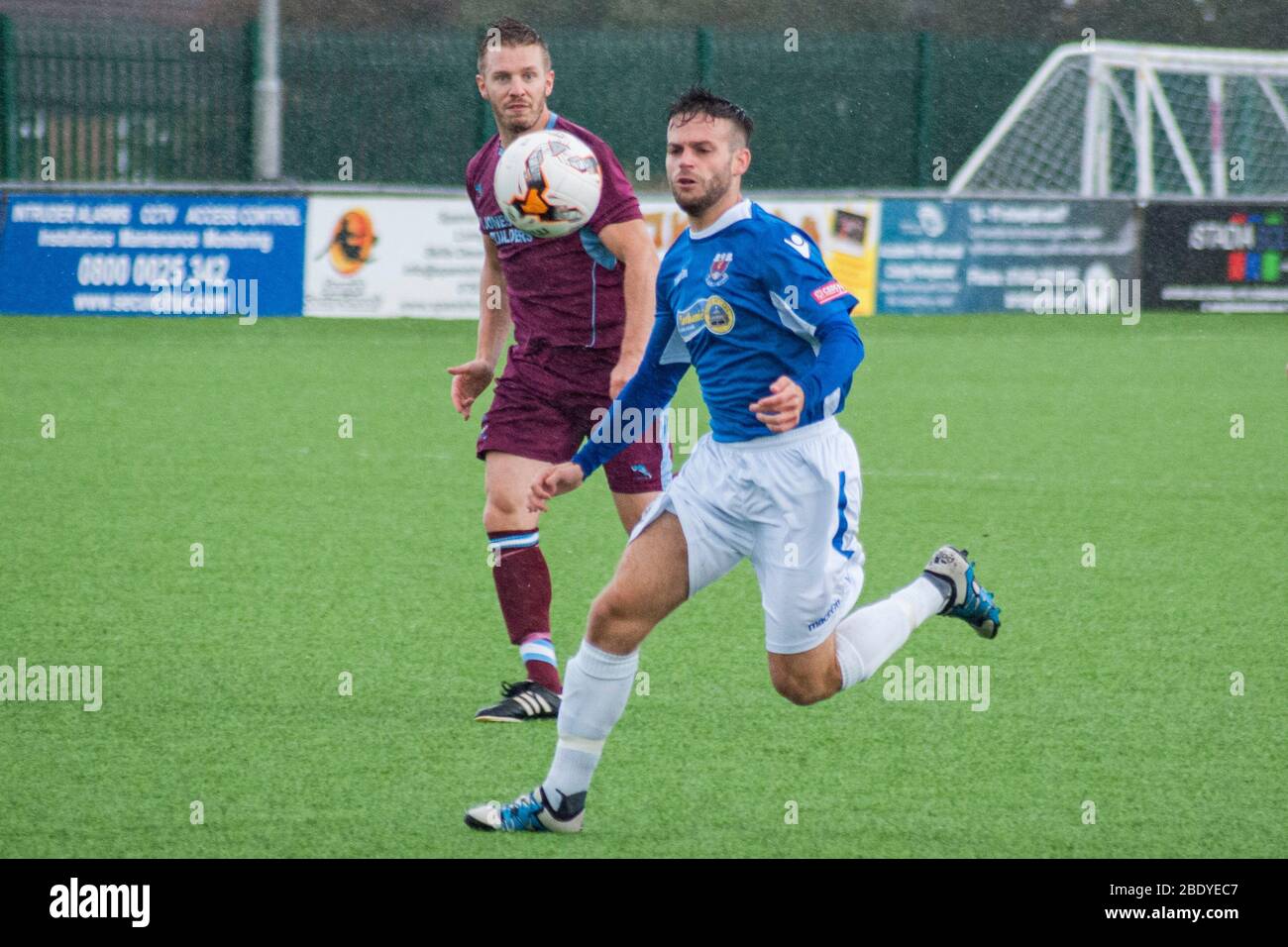 Penybont v Porth at Bryntirion Park on the 1st October 2016. Lewis ...