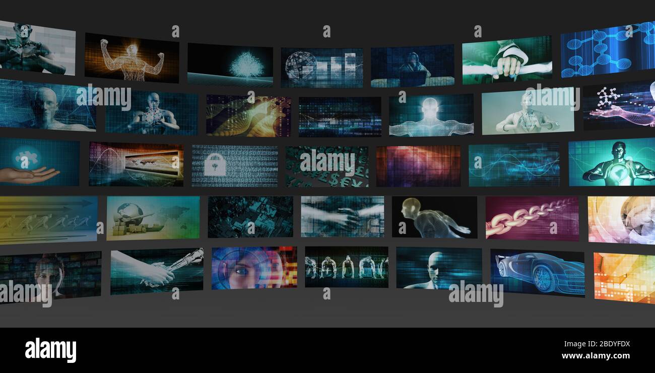 A Technology Industry Network As a Wallpaper Stock Photo - Alamy