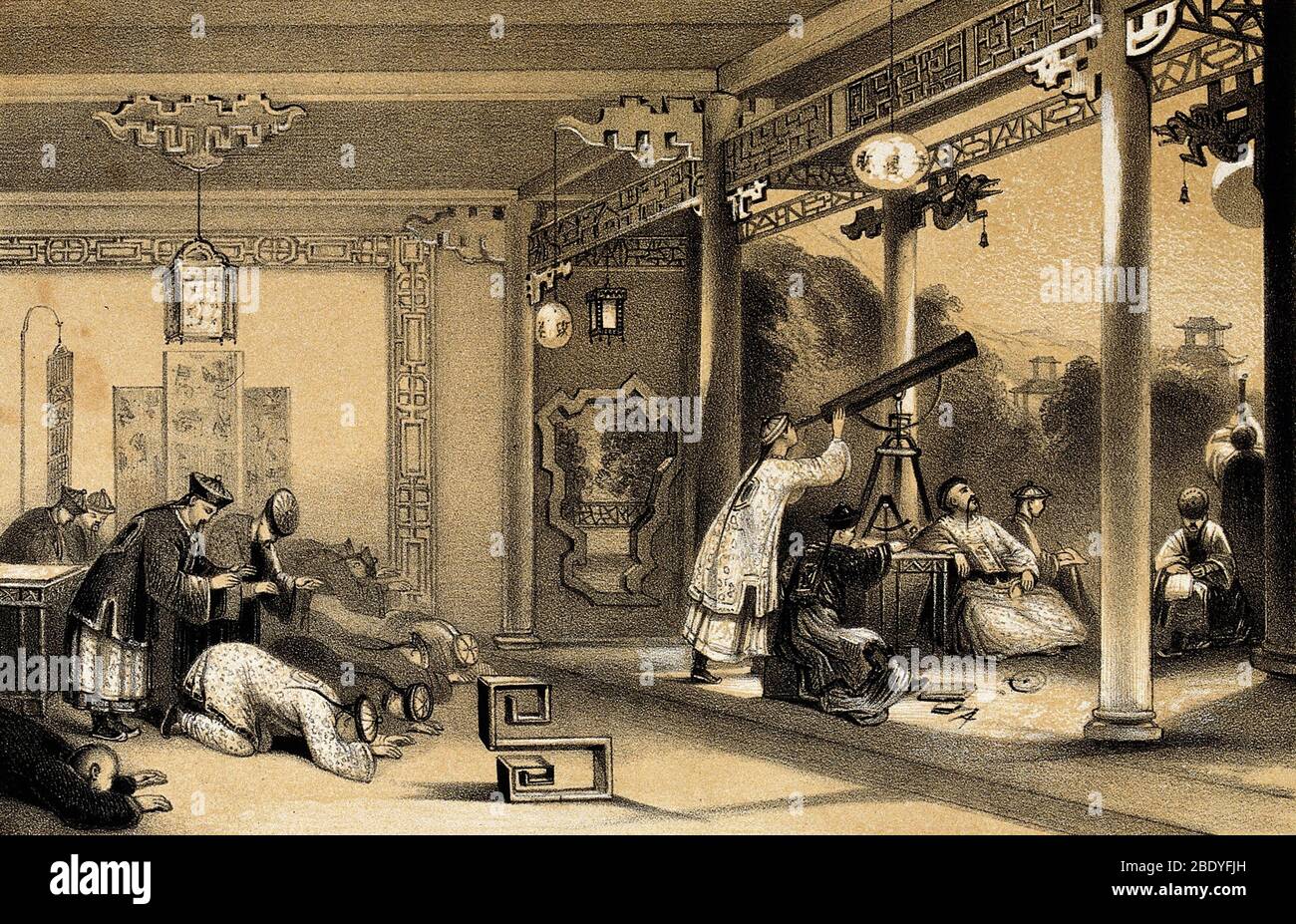 Chinese Astronomers Observing Solar Eclipse, 1836 Stock Photo - Alamy