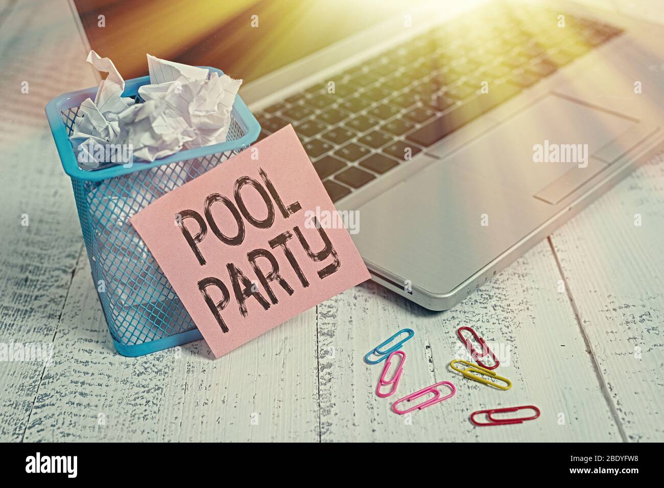 Conceptual hand writing showing Pool Party. Concept meaning celebration ...