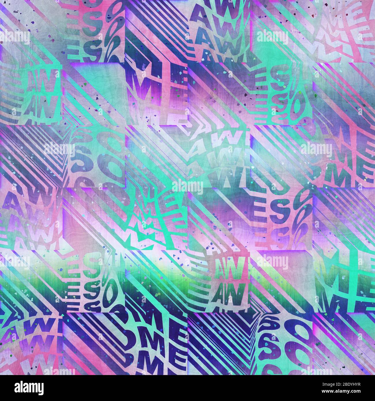 Surreal ombre blend digital pattern overlay swatch Stock Photo - Alamy