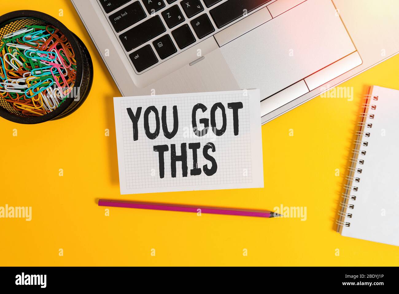 Writing note showing You Got This. Business concept for to encourage ...