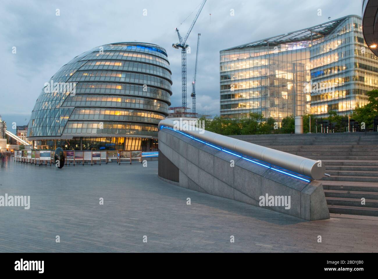 Evening Night Lights Riverside More London Place, Riverside, London ...