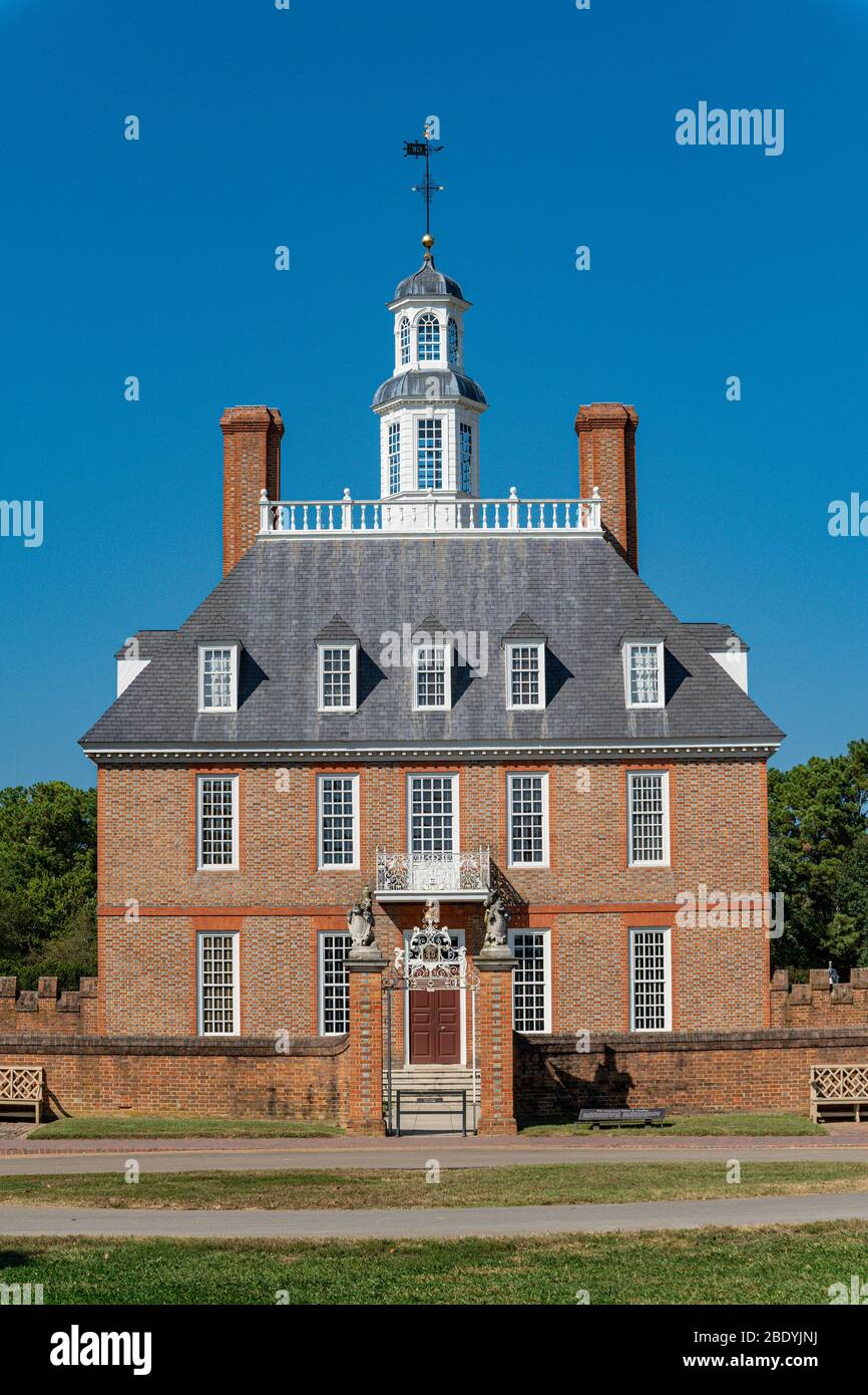 Governor's Palace in Colonial Williamsburg Stock Photo - Alamy