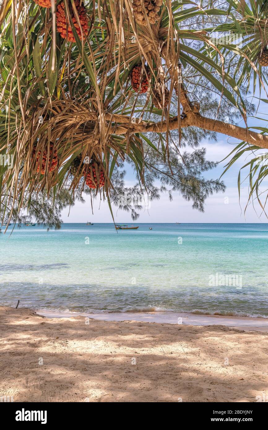 Sunset beach, koh rong samloem island, sihanoukville, Cambodia Stock ...