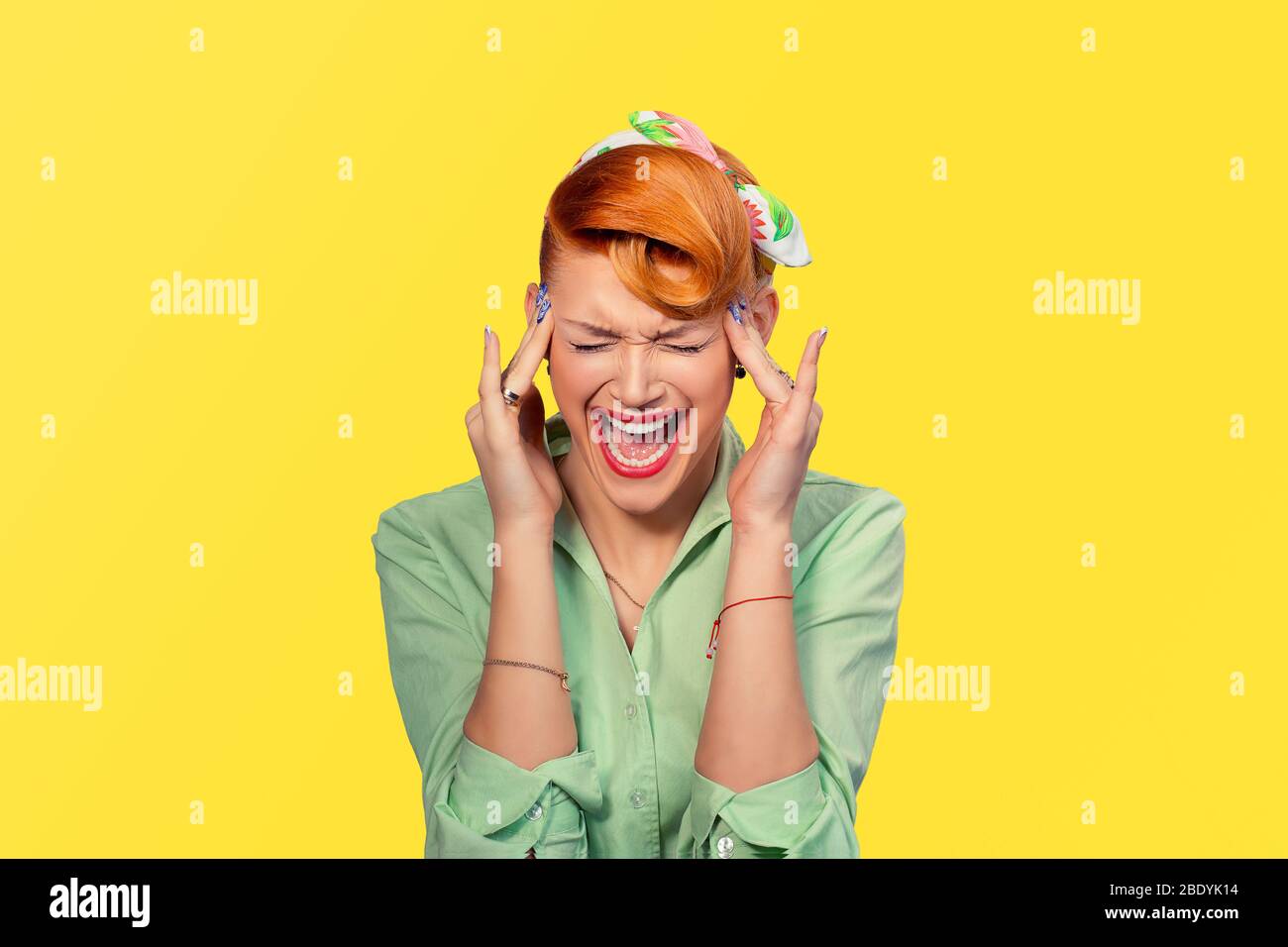 Mouth open wide woman closeup hi-res stock photography and images - Alamy