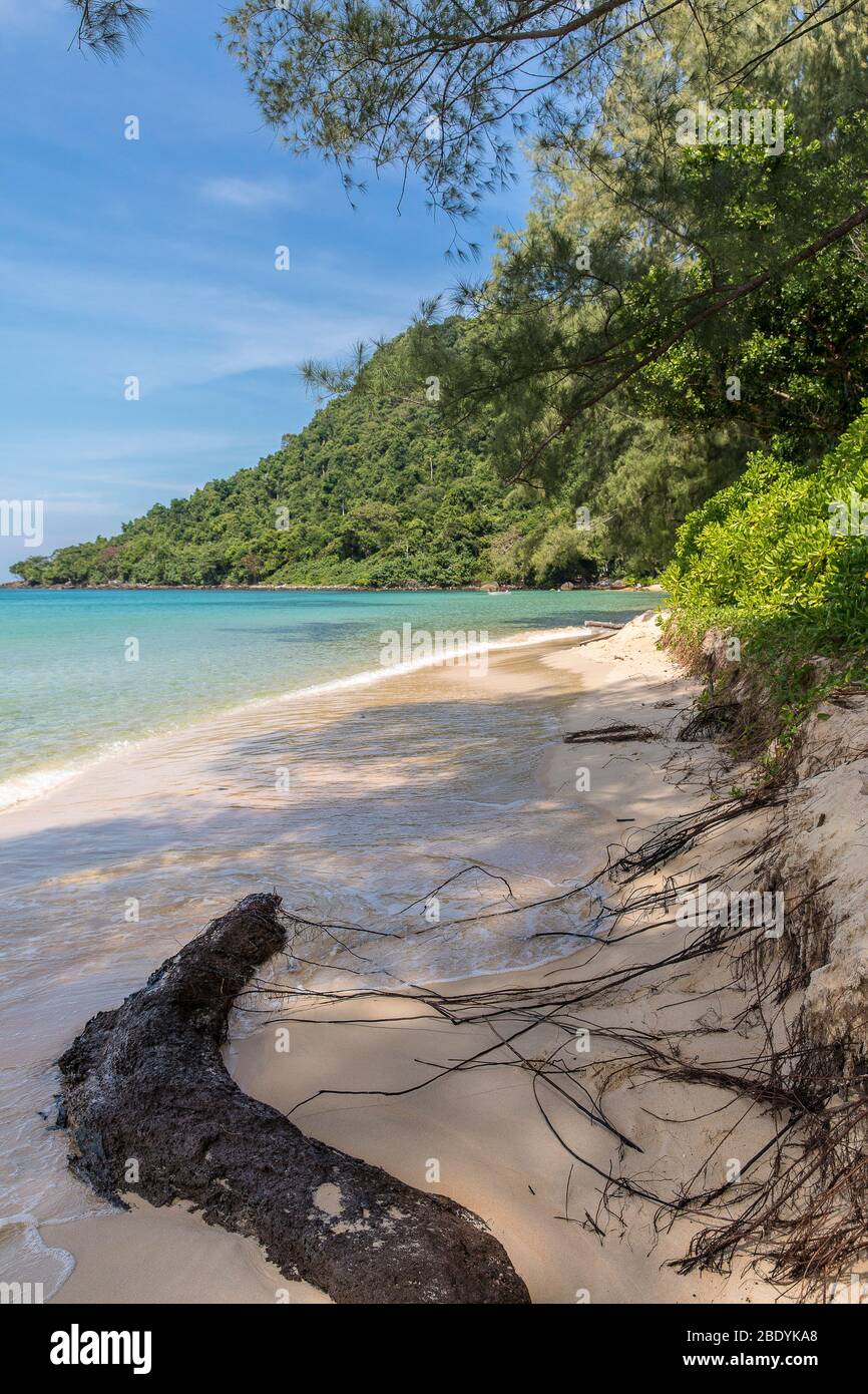 Sunset beach, koh rong samloem island, sihanoukville, Cambodia Stock ...