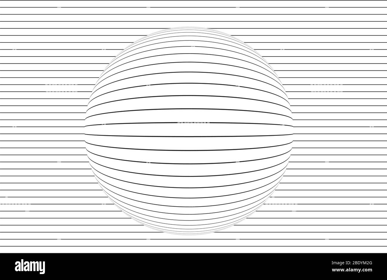 Vector illustration of a distorted surface. 2D pattern with fisheye 3D ...