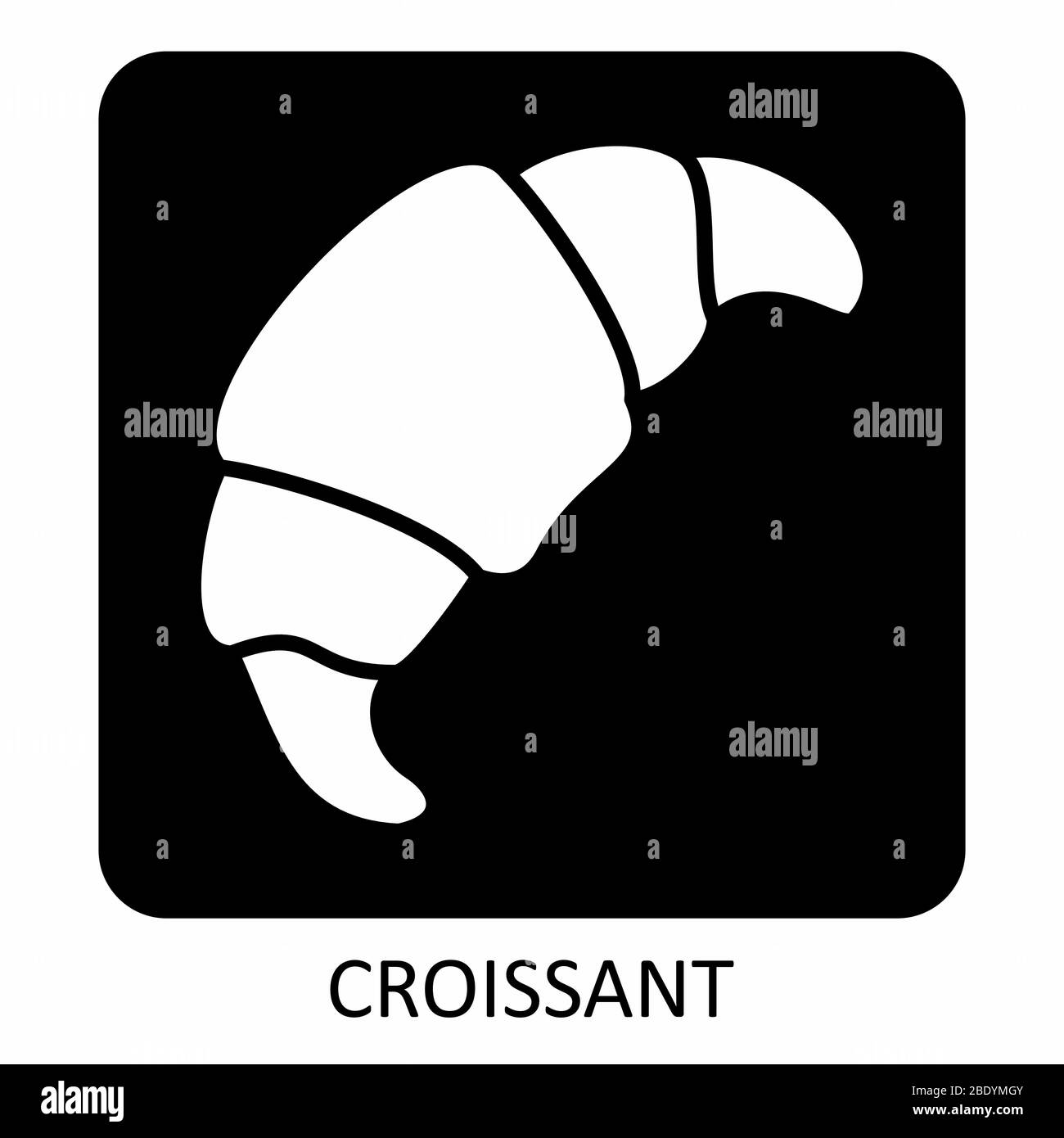 Croissant icon illustration Stock Vector Image & Art - Alamy