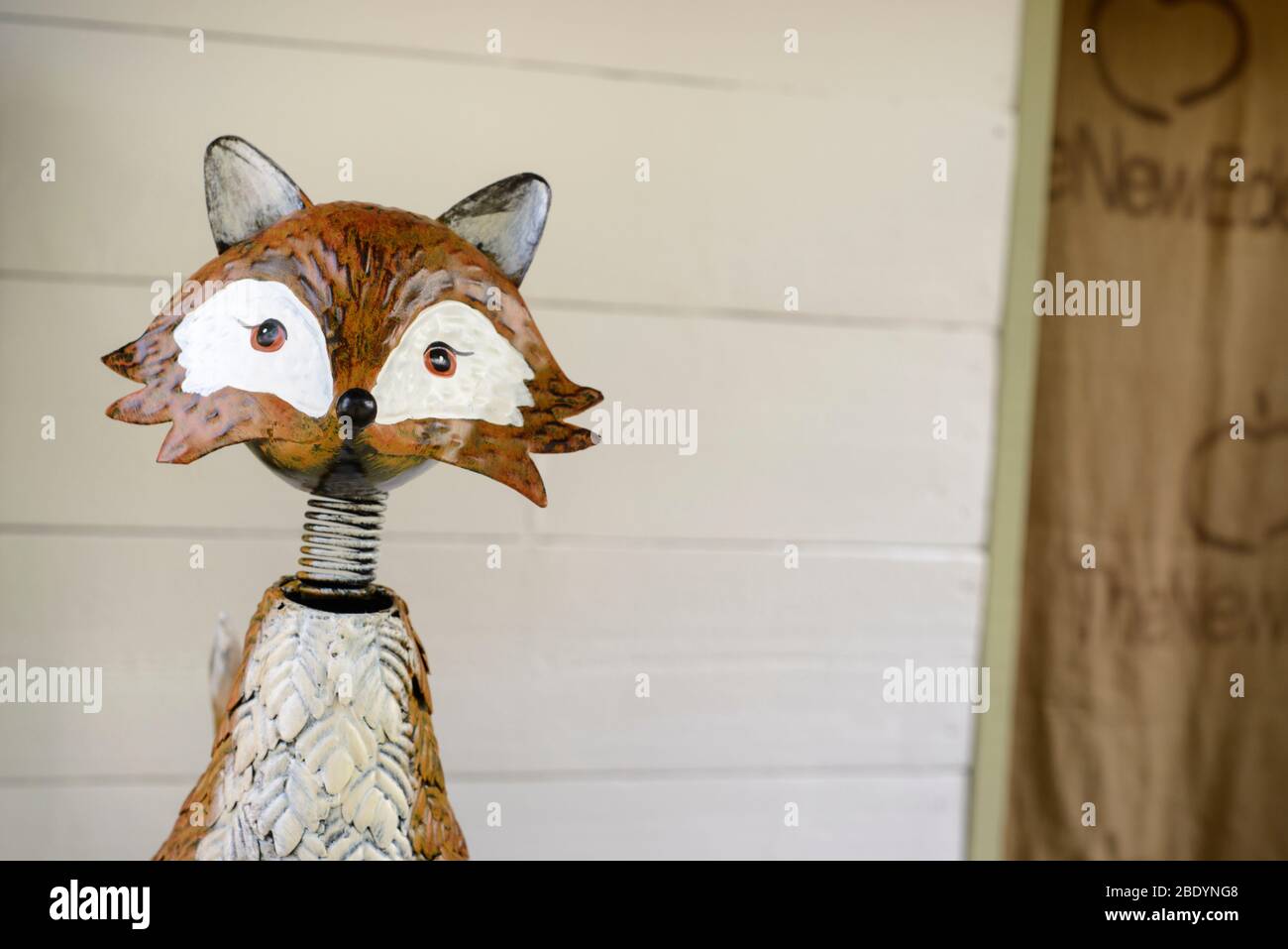 Metal Fox Sculpture, Surrey, England Stock Photo - Alamy