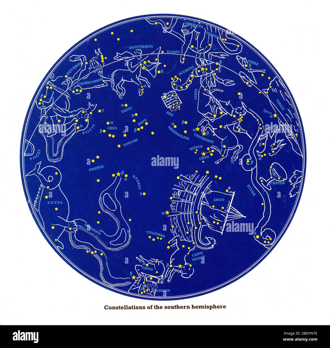 Southern hemisphere star map hi-res stock photography and images - Alamy