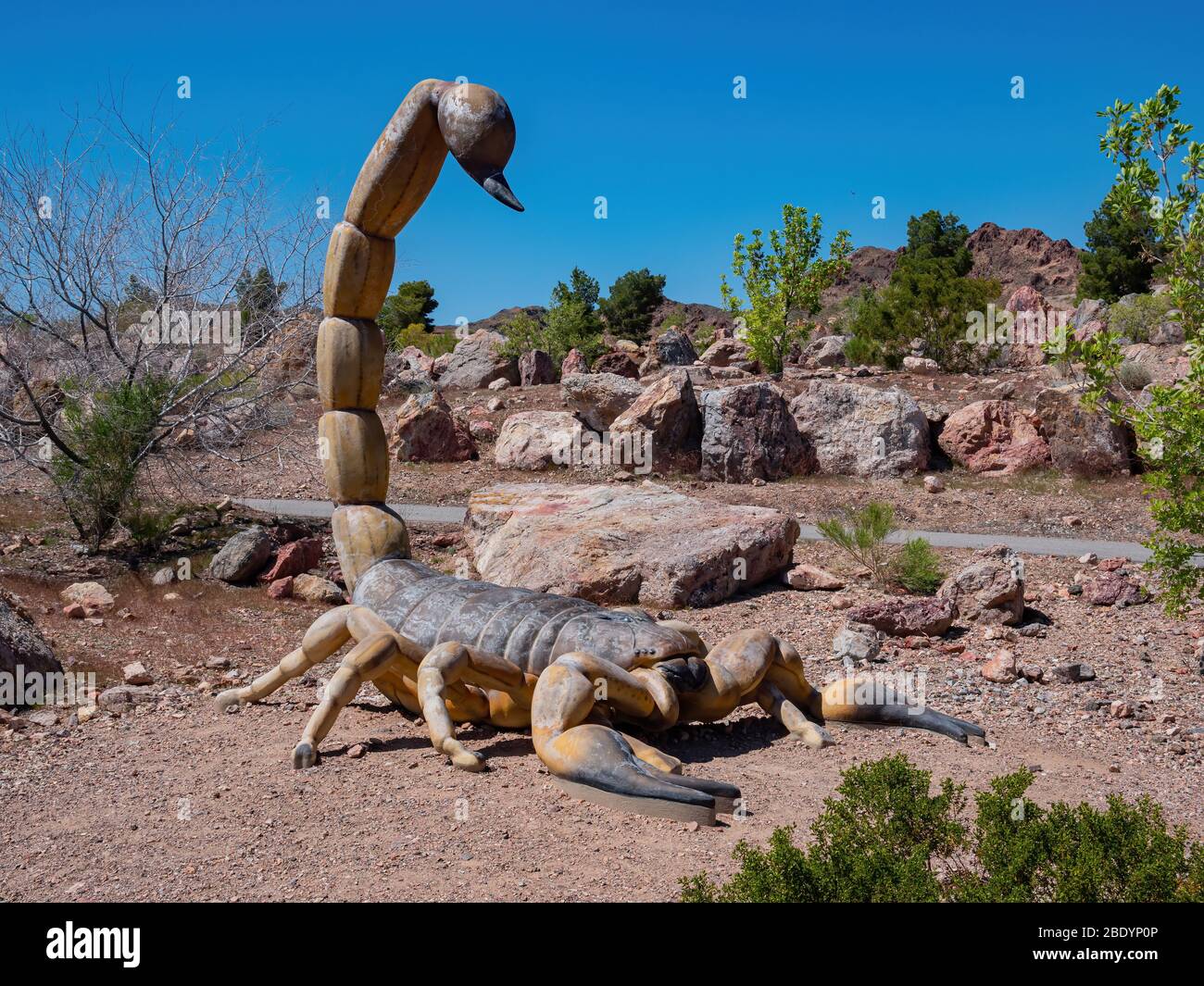 Scorpion statue in Nature Discovery Trail and Rock Garden at Nevada ...